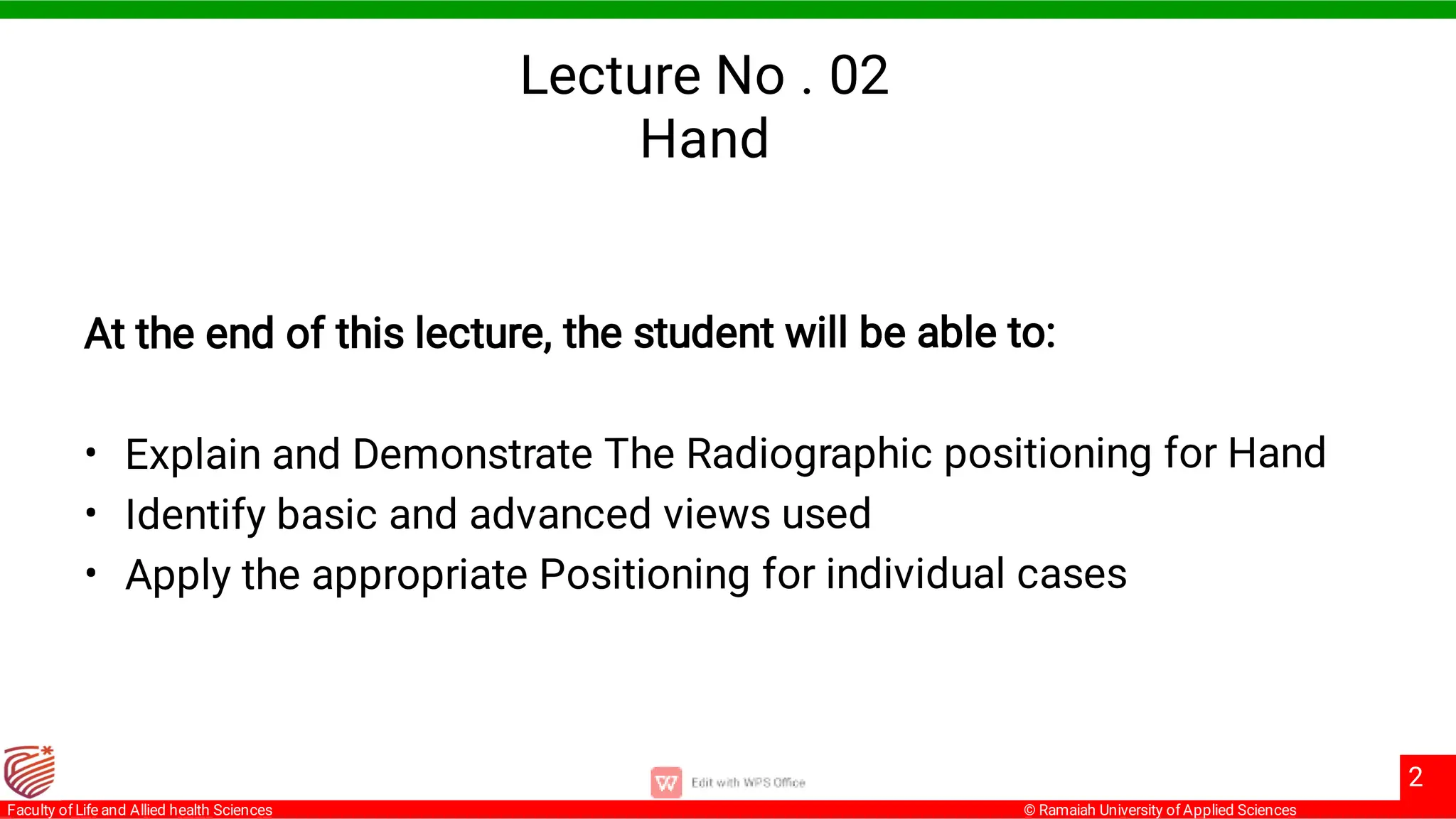 Positioning & tech Explain and Demonstrate The Radiographic positioning ...