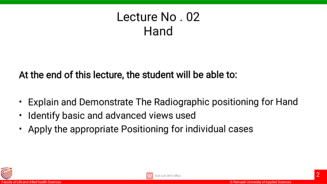 Positioning & tech Explain and Demonstrate The Radiographic positioning ...