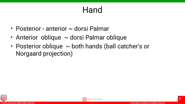 Positioning & tech Explain and Demonstrate The Radiographic positioning ...