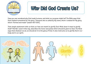 Why did God create us? | PDF