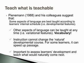 L2 interlanguage development | PPT