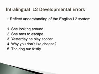 L2 interlanguage development | PPT