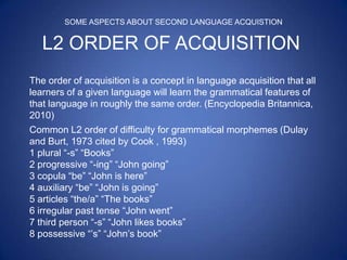 L2 language acquisition | PPT