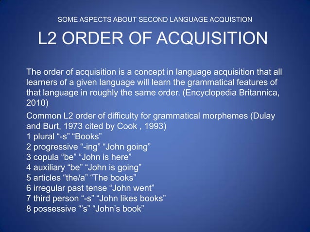 L2 language acquisition | PPTX