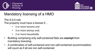 HMOs that require licences | PPT