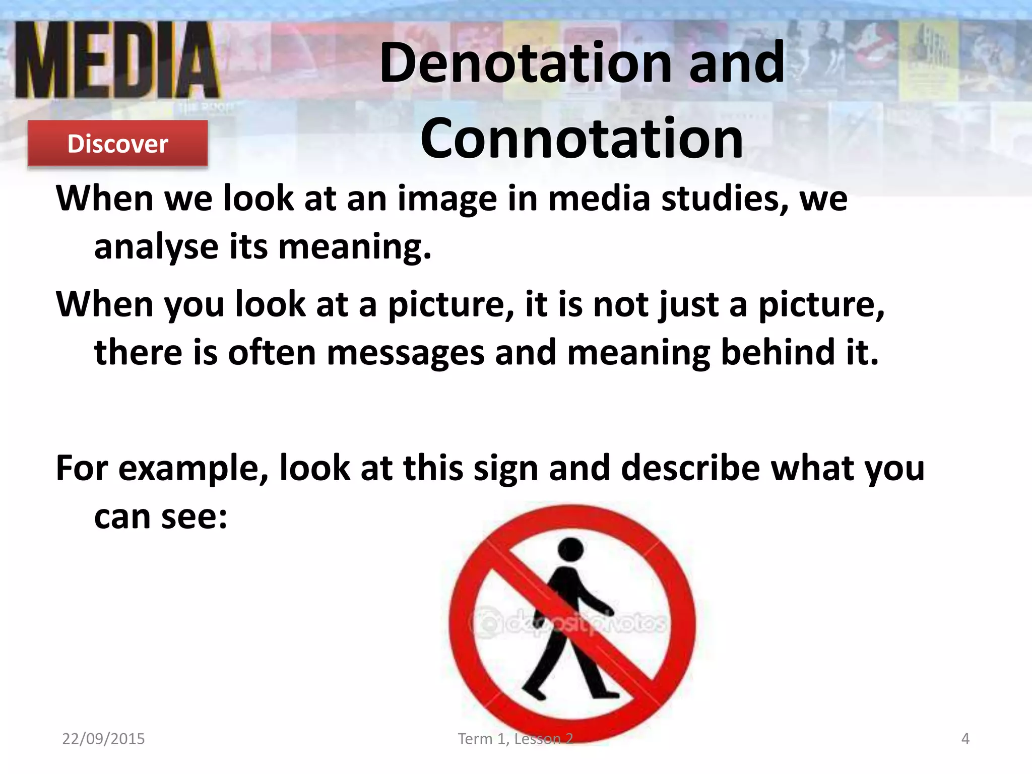 media language intro denotation & connotation | PPTX