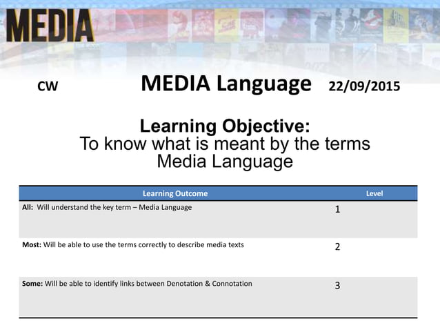 media language intro denotation & connotation | PPTX