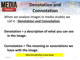 media language intro denotation & connotation | PPTX