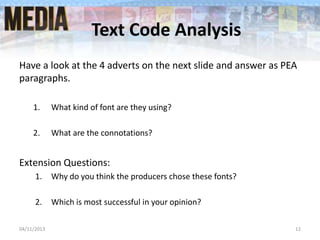 media language intro text codes | PPT