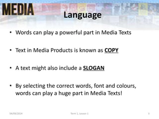 media language intro text codes | PPT
