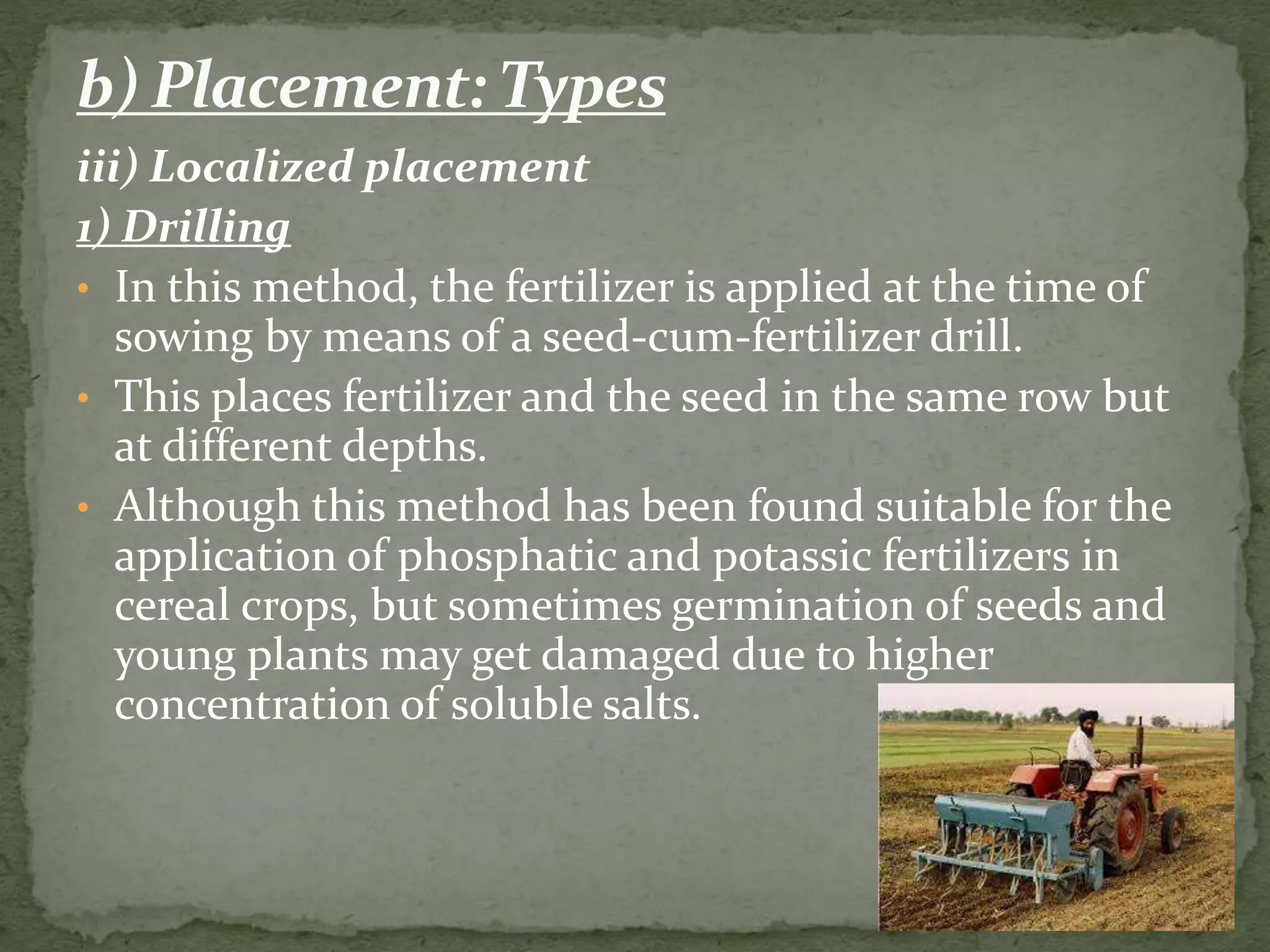 Methods of fertilizer application | PPTX