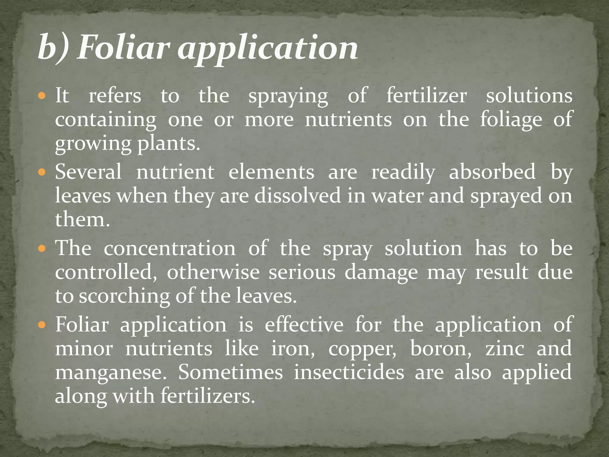 Methods of fertilizer application | PPTX