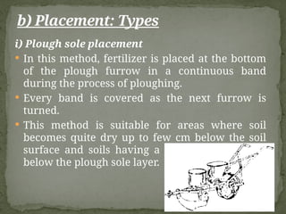 Methods of fertilizer application and their types | PPTX