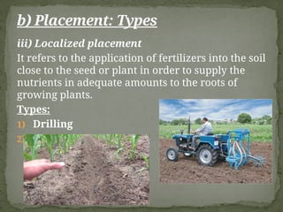 Methods of fertilizer application and their types | PPTX