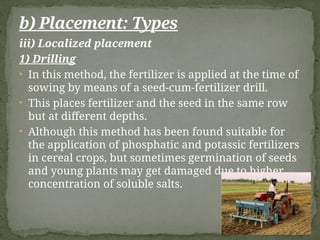 Methods of fertilizer application and their types | PPTX