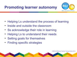 L2 motivation and learner autonomy | PPT