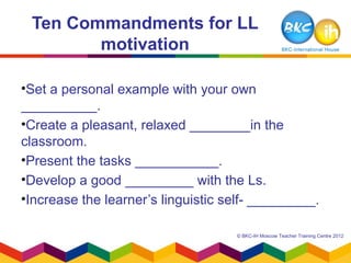 L2 motivation and learner autonomy | PPT