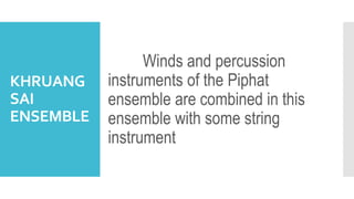 Music of Thailand | PPTX | Music | Entertainment