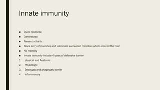 non-specific or innate immunity immunology | PPTX | Skin and ...