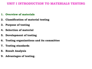 L2 overview of materials | PPTX | Chemistry | Science