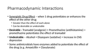 DRUG INTERRACTIONS, LECTURE NOTES FOR PHARMACY STUDENTS | PPTX