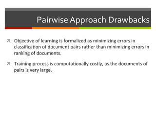 Learning to Rank - From pairwise approach to listwise | PPT