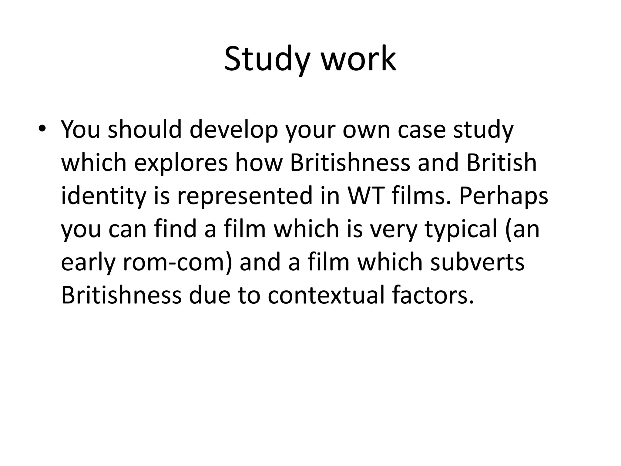 Working Title - Representing Britishness | PPTX