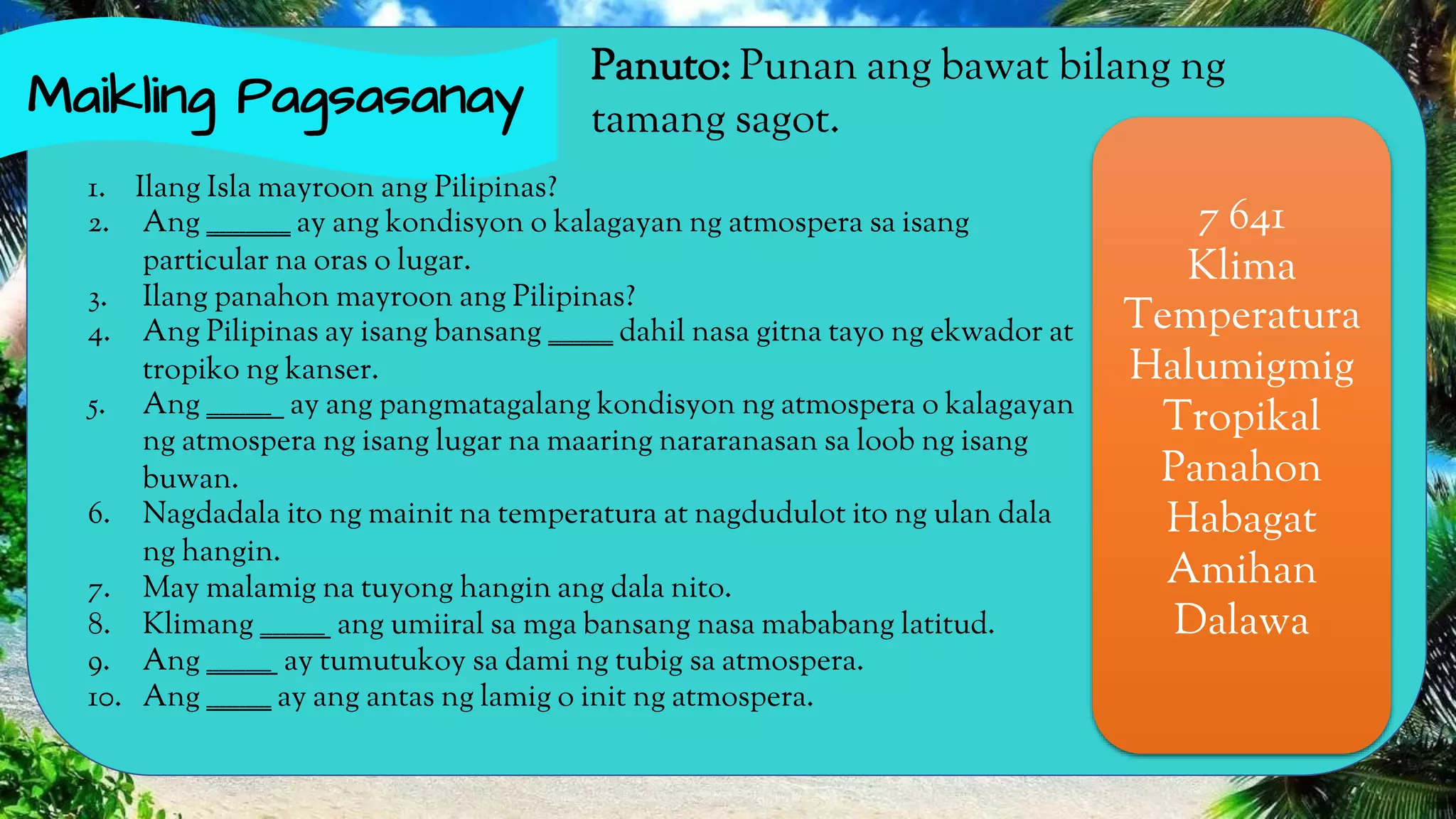 L2 S1 Pilipinas, Isang Bansang Tropikal.pptx