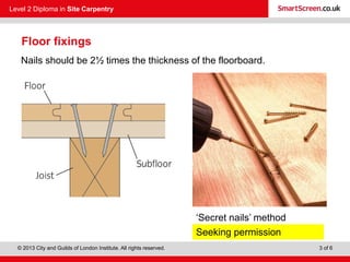 unit 207 carry out first fix flooring and roofing | PPTX