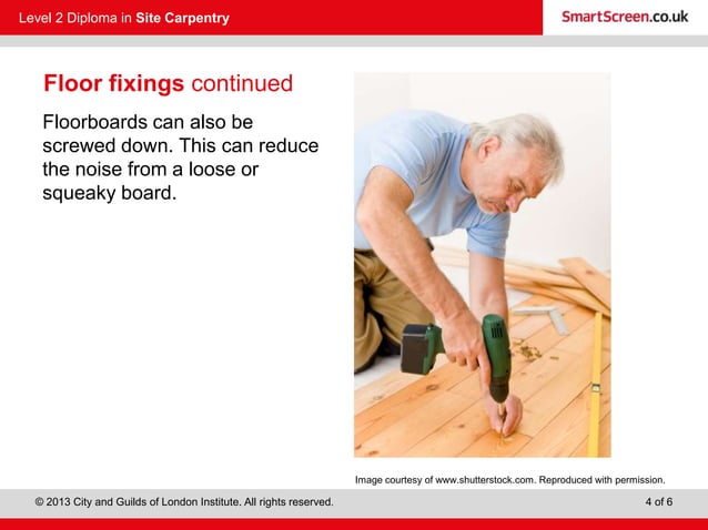 unit 207 carry out first fix flooring and roofing | PPTX