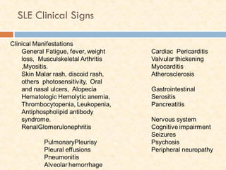 Systemic lupus erythromytosis .ppt