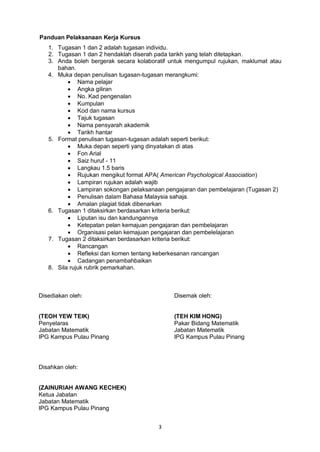 L2 soalan tugasan projek mte3111 1 | PDF