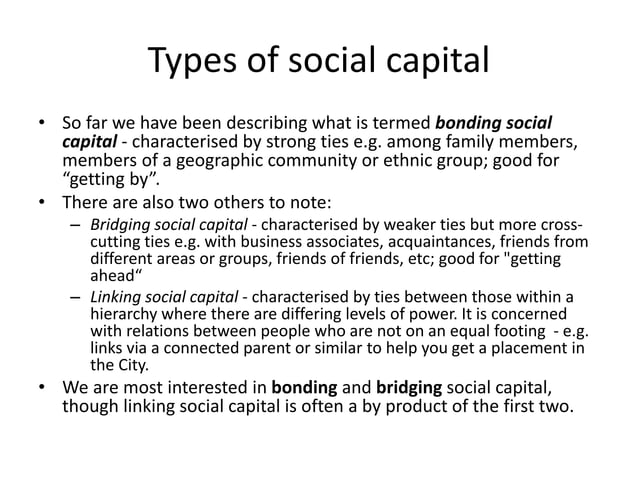 Social capital | PPTX | Business | Business and Finance