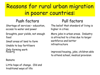 L2 the causes of urbanisation | PPT