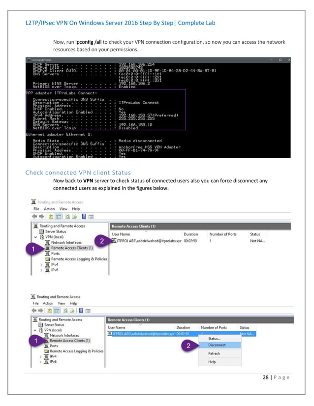 L2 tp i-psec vpn on windows server 2016 step by step | PDF | Computer Networking | Computing
