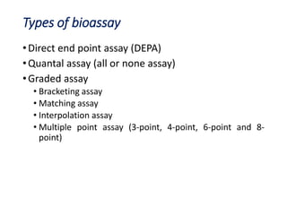 Type of bioassays | PPTX