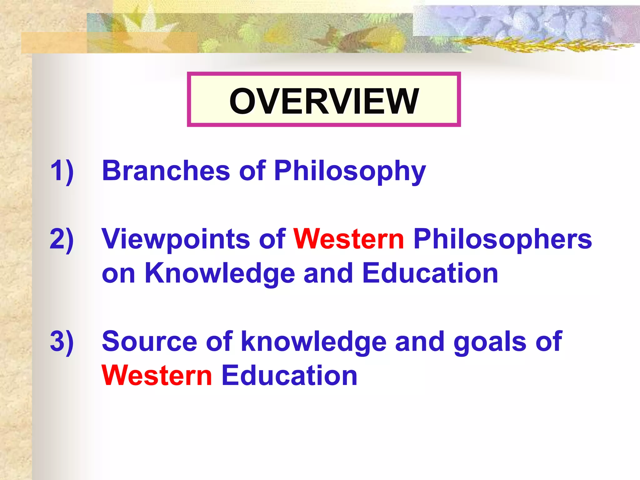 L2_Viewpoints of Islamic, Western and Eastern Philosophers on Knowledge ...