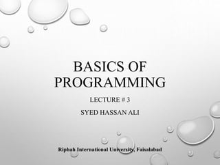 Basics of computer/Basics of Progrmming | PPT