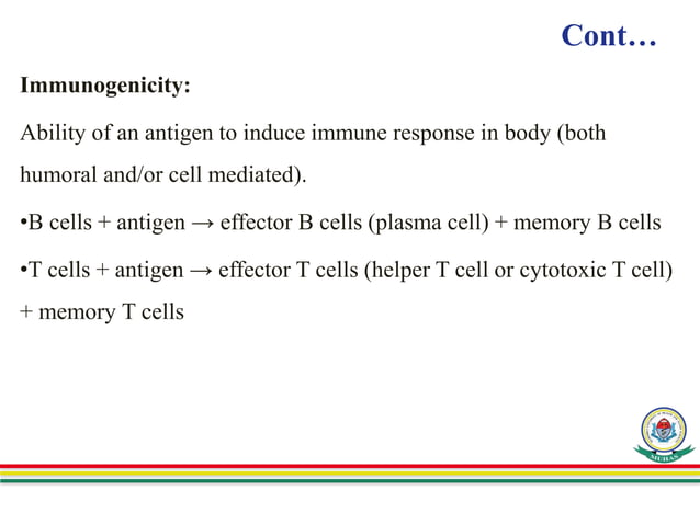 L3.0 Antigen,Hapten and Immunogen.pptx | Chemistry | Science