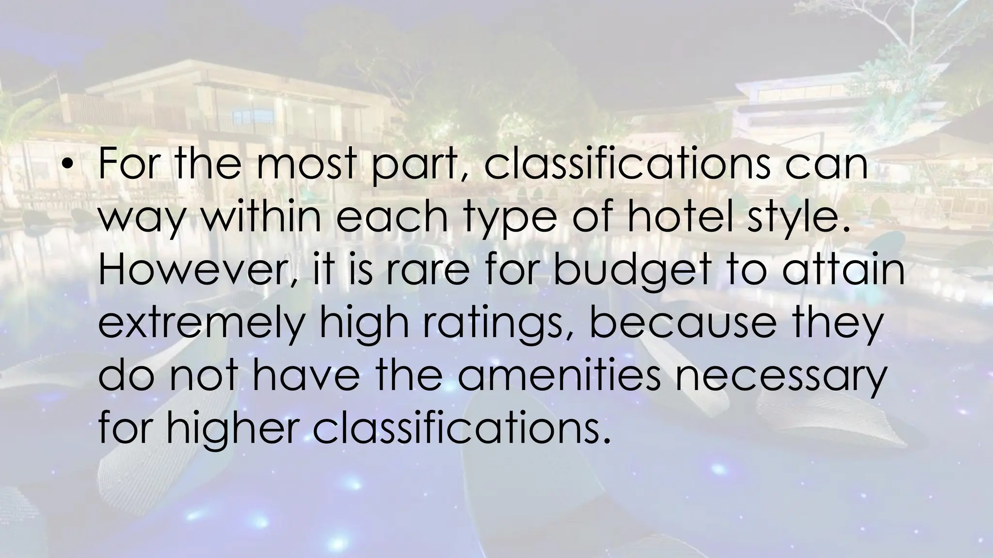 Hotel Classifications and Types of Restaurants | PDF