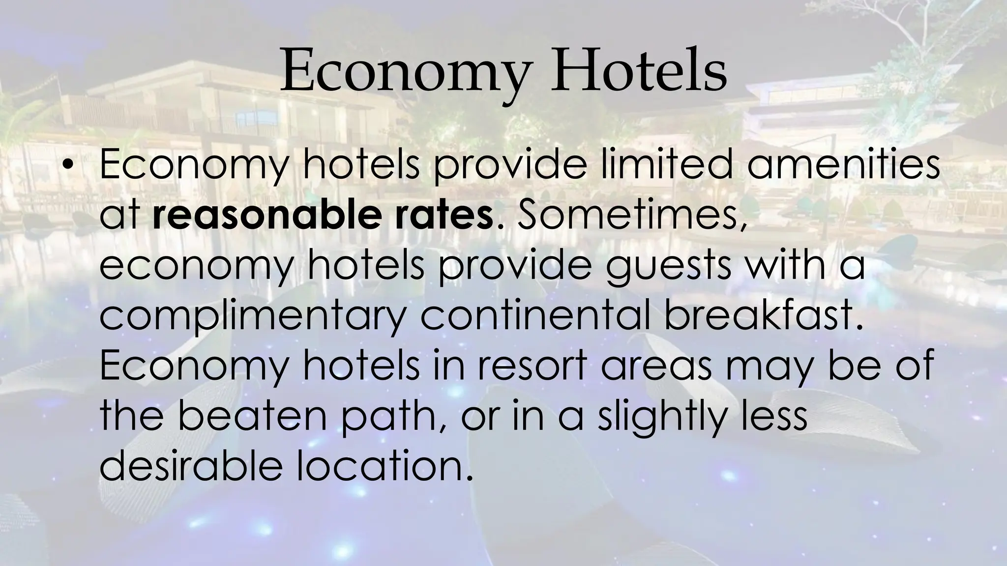 Hotel Classifications and Types of Restaurants | PDF
