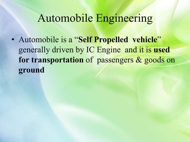 L3 automobile engineering | PPT