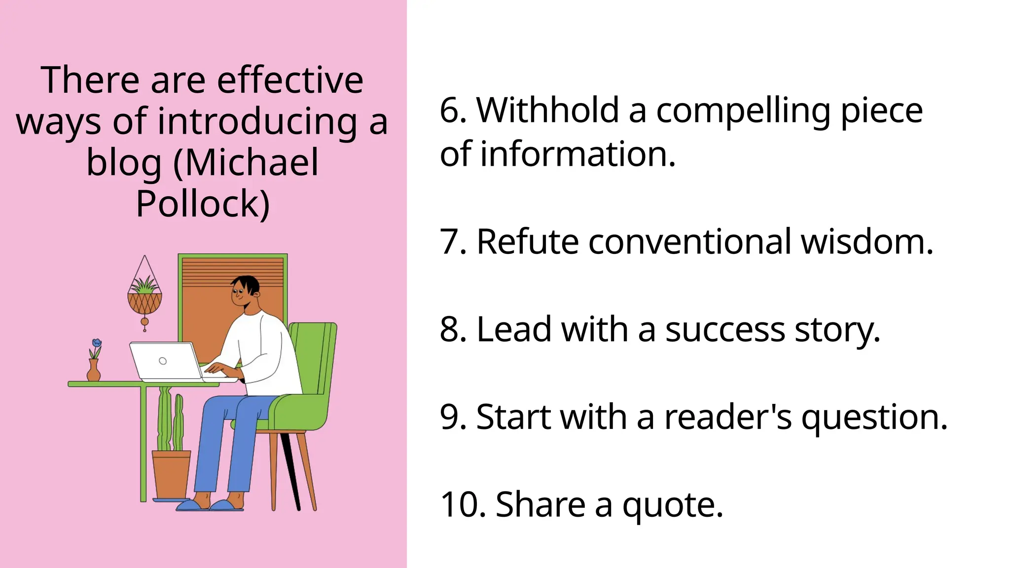 BLOGGING: 10 Ways of introducing a Blog. | PPTX