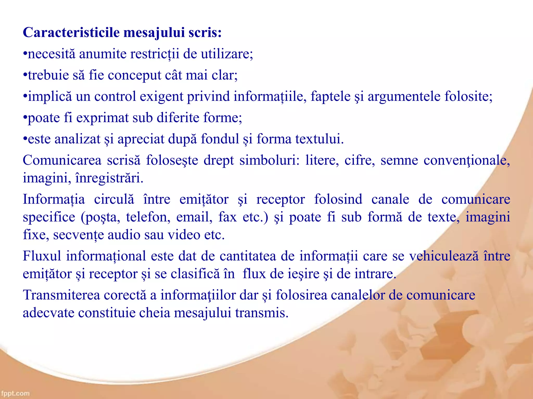 Comunicarea scrisa | PPT