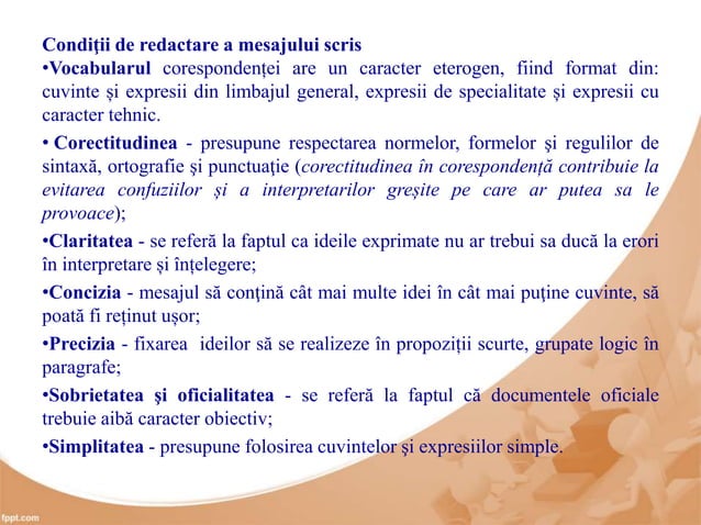 Comunicarea scrisa | PPT