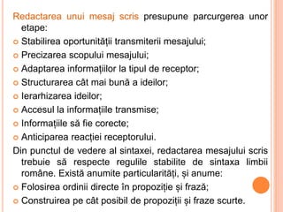 Comunicarea scrisa | PPT