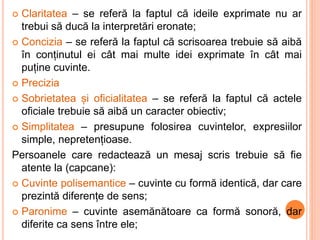 Comunicarea scrisa | PPT