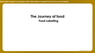 JOF - Food product labelling - The Journey of Food | PPTX | Desserts ...