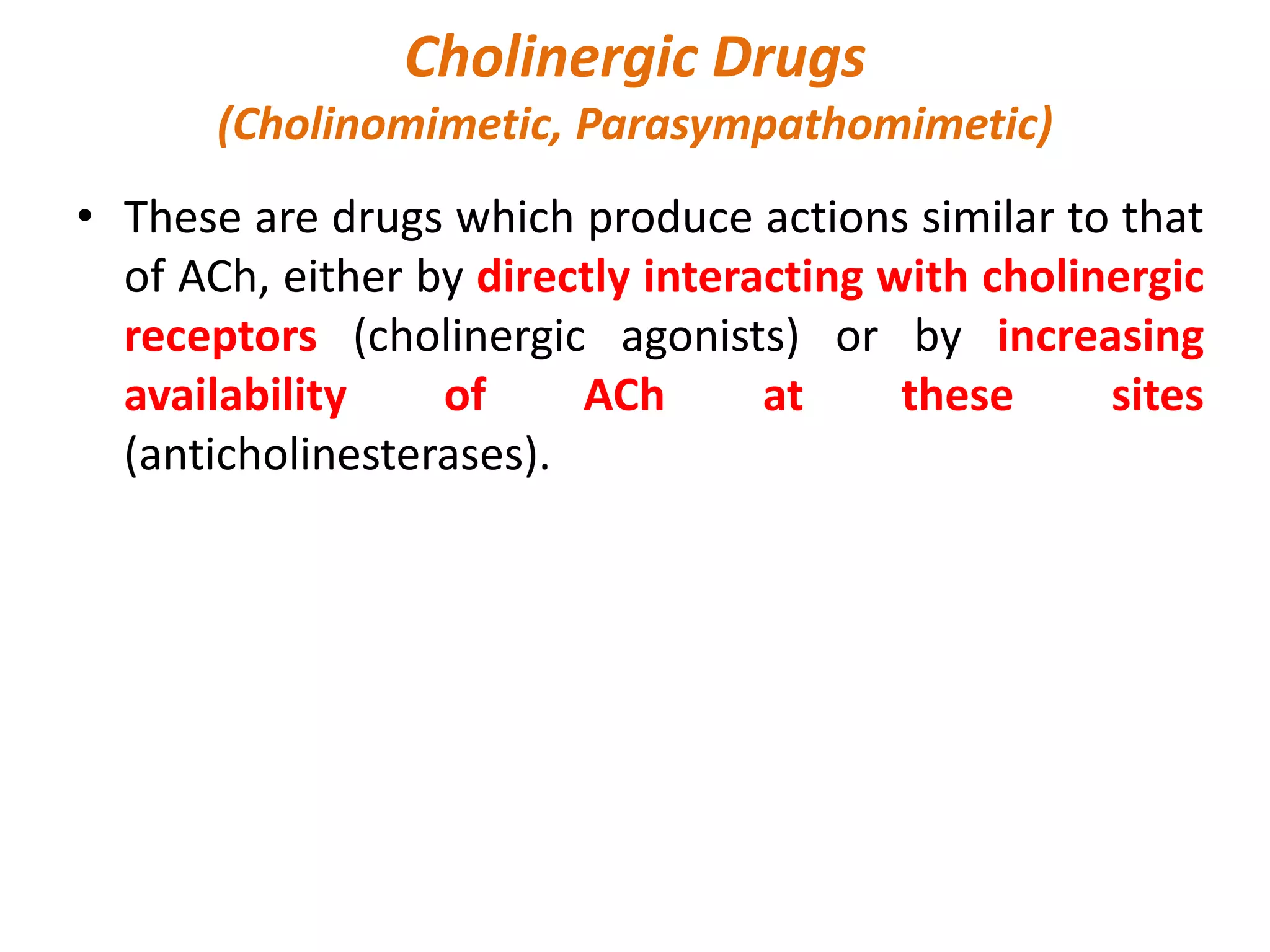 Introduction to ans, cholinergics system | PPTX