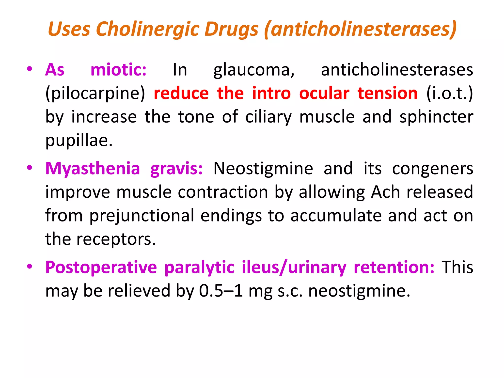 Introduction to ans, cholinergics system | PPTX